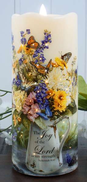 GD0111-LED CANDLE : Butterflies – Solvang Pebble People