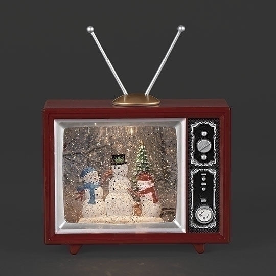 RO1372 -LED Swirl : Snowman TV – Solvang Pebble People